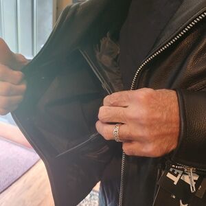 Grace Elements | Jackets & Coats | Mens Black Biker Leather Jacket With ...